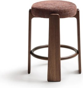 Hnědá/v tmavě přírodní barvě barová stolička z jasanového dřeva (výška sedáku 65 cm) Granite – Kave Home