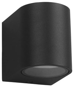 Exteriérové nástěnné LED svítidlo OVALIS, 1x černé hliníkové stínítko