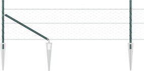 Hexagonální plot s podpěrou 50 x 0,5 m Ocel potažená PVC Zelená 3353121