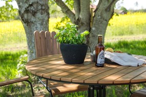 Zahradní sestava stolku a jídelních židlí Venture Home HOLMSUND | černá, přírodní 6090-408