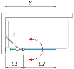 Roth Dvoudílná vanová zástěna TV2 Varianta: šířka: 98 cm, orientace: Uni - (TV2 - 732-9700000-00-02), Barva profilů a typ výplně: profily: brillant, výplň: transparent