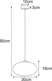 Lustr nad stůl Kaja PESO K-5672 bílé sklo 1xE27