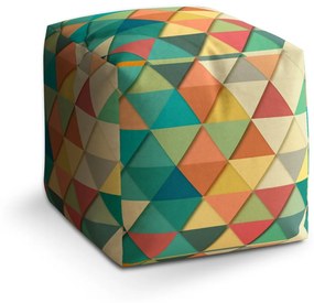 Sablio Taburet Cube Trojúhelníky: 40x40x40 cm
