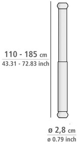 WENKO 24888100 - Sprchová tyč LUZ 185x2,8 cm nerez/lesk. chrom