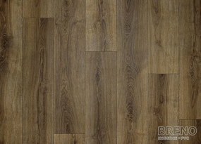 Breno PVC CARBONTEX Cherbourg Oak 546 – tmavé dřevo, šíře 400 cm