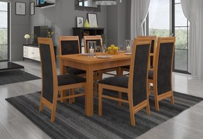 ADRK Furniture Sada stolu s židlemi RODOS 7 SE-ROD-7-A-B007