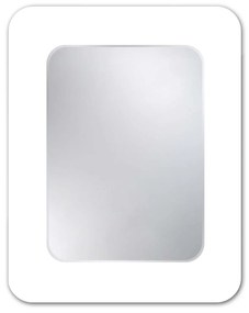 AMIRRO Zrcadlo do koupelny na zeď do pokoje do ložnice do předsíně na chodbu do koupelny APACHE 60 x 75 cm s fazetou 10 mm s bílým podkladem ze skla Lacobel 712-871
