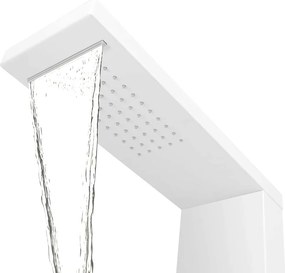 Sprchový panel set hliníkový matný bílý 142372