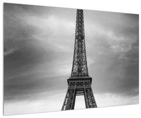 Obraz Eiffelovy věže a žlutého auta (90x60 cm)