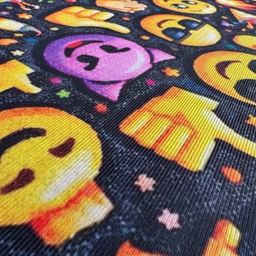 Protiskluzový herní koberec Emoji 3D