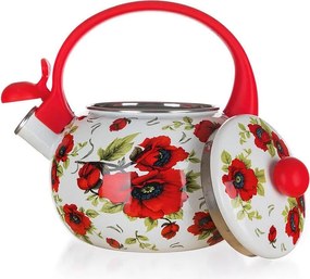 Smaltovaná pískací konvice POPPY 2,2 l