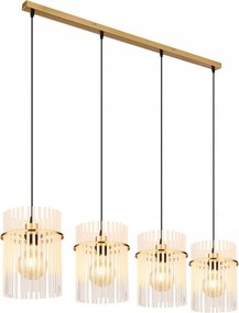 Závěsná lampa Gorley 4-bodová zlato-opálová 110 cm Globo Lighting