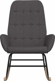 Houpací křeslo tmavě šedé textil 341254
