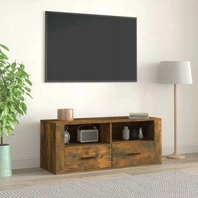 Tv Skříňka 100 X 35 X 40 Cm Kompozitní Dřevo Kouřový dub