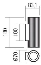 Redo 01-2550 Delphi, bílé nástěnné svítidlo 2x7W GU10, ø7cm, výška 18cm