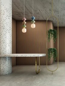 LED zeleno-modré designové svítidlo Clio