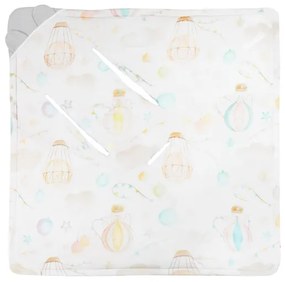 Lionelo - Zavinovačka do autosedačky TRAVEL SWADDLE 90x90 cm Grey Baloon