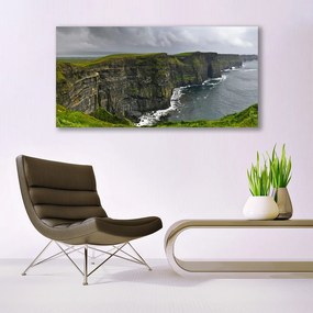 akrylový obraz Záliv Skály Voda Krajina 120x60 cm
