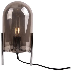 Šedá skleněná stolní lampa Leitmotiv Glass Bell