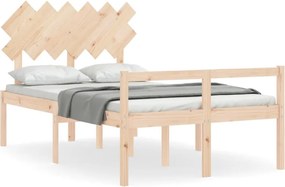 Postel s čelem pro seniory Small Double masivní dřevo 3195516