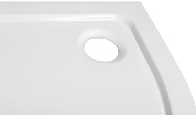 Aqualine, TECMI vanička z litého mramoru, čtvrtkruh 80x80x3 cm, R55, PQ558