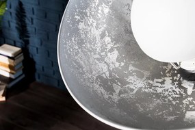 Designová stojanová lampa Atelier 145 cm bílo-stříbrná