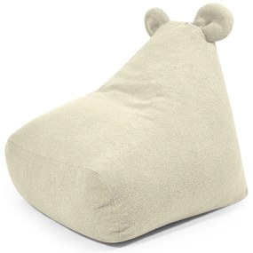 Krémový dětský sedací vak z textilie bouclé Snug 80 Bear – SLOWDOWN