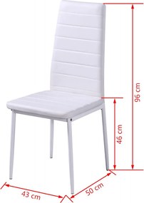 Pětidílný jídelní set černobílý 242989