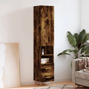 Skříň highboard kouřový dub 34,5 x 34 x 180 cm kompozitní dřevo - Default Title