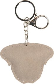 Stříbrná klíčenka s hlavou psa Mops s kamínky - 7*2*12 cm
