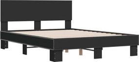 Rám postele černý 120 x 200 cm kompozitní dřevo a kov 3280197