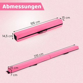 Costway Kladina gymnastická kladina 210 cm skládací gymnastická