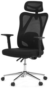 Kancelářská ergonomická židle LUMOS — síť / látka, černá