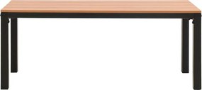 Zahradní lavice 110 cm ocel a WPC hnědá a černá 317142