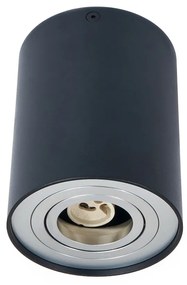 BERGE Podhledové bodové svítidlo 100-CPA výklopné - kruhové - černá stříbrná + patice GU10