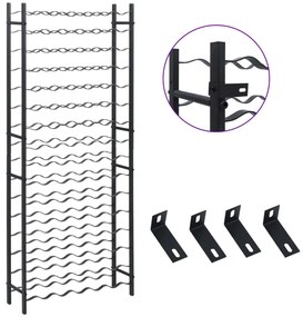 vidaXL Marketos Stojan na víno na 96 lahví černý železný