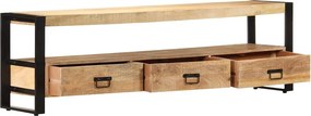 TV stolek 150 x 30 x 45 cm masivní mangovníkové dřevo 247906