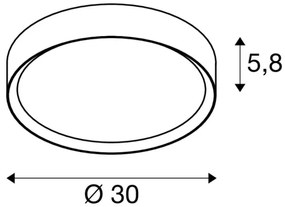 Stropní LED svítidlo SLV DECONA 30 18W 2700K/3000K černá 1008578