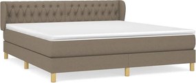 Box spring postel s matrací taupe 180x200 cm textil 3127065