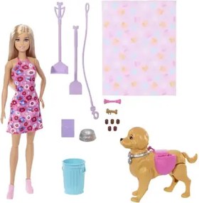 MATTEL Panenka Barbie s pejskem na procházce / od 3 let