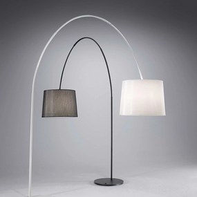 Ideal Lux Stojací lampa DORSALE Barva stínidla: černá, Barva podstavce: černá