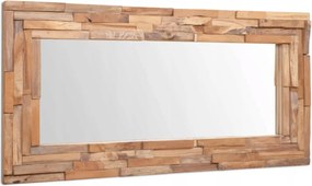 Fionshop 262765218 Dekorativní zrcadlo teak 120 x 60 cm obdélníkové