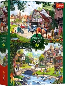 TREFL Puzzle Idylický život / 2x 500 dílků / 48 x 34 cm