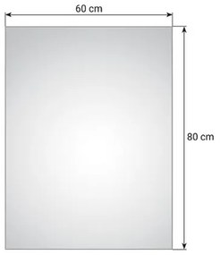 EBS Noe Zrcadlo s rámem 60x80 cm, černá matná S_TZRCU6080C