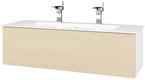 Dřevojas Koupelnová skříň VARIANTE SZZ 120 (umyvadlo Pura) Varianta: N01 Bílá lesk / D02 Bříza