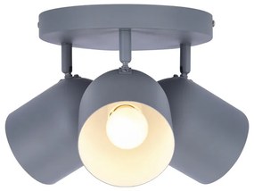 Stropní lampa 3xE27 šedá 32cm AZURO