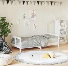 vidaXL Dětská postel 80 x 160 cm masivní borové dřevo [834558] Barva: Bílá