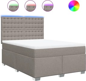 Box spring postel s matrací taupe 140x200 cm textil 3292829