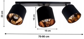 Bodové svítidlo SOFIA 3xE27/60W/230V černá