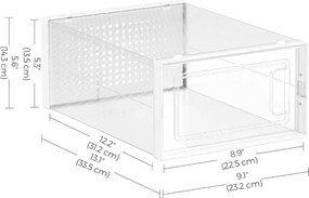 Sada 18 ks boxů na boty Hopkins čirá